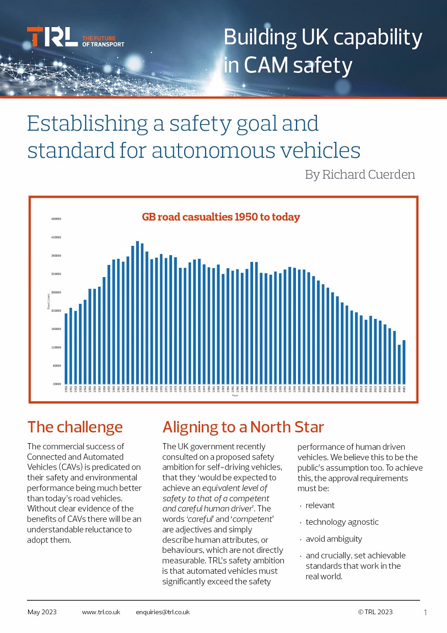 TRL | CAM safety approvals